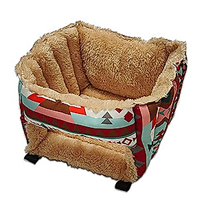 RIOUSSI Guinea Pig Bed Warm House Hideout for Hedgehogs Dwarf Rabbits Bunnies Squirrels Chinchillas and Other Small Animals Without Bottom. L, Ethnic Without Bottom.