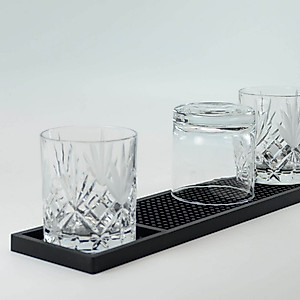 Rubber Bar Service Mat for Counter Top 24" x 3.5" Black