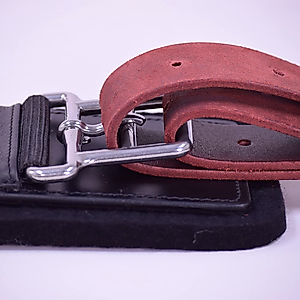 Total Saddle Fit Shoulder Relief Cinch + w/Balance Buckle 32" Brown w/Wool Felt