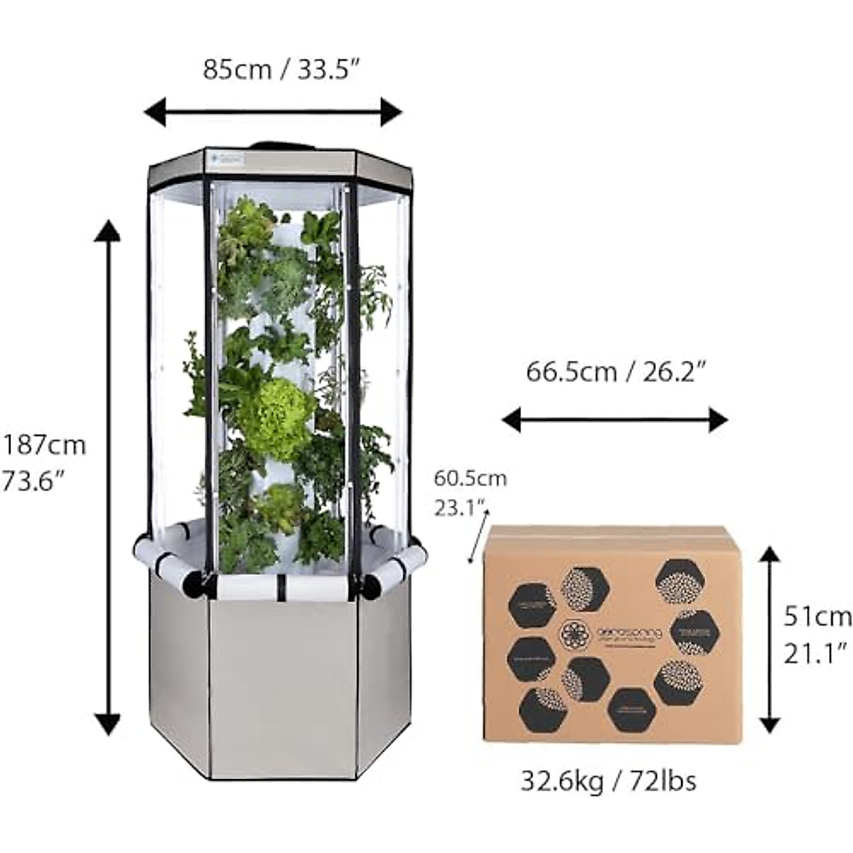 Aerospring Indoor Hydroponic Growing System 2.0 – Grow 27 Lettuce, Vegetable, Herb & Fruiting Plants | Includes Grow Tent, 150W LED Grow Lights, Fan & Wheels for Indoor Gardening