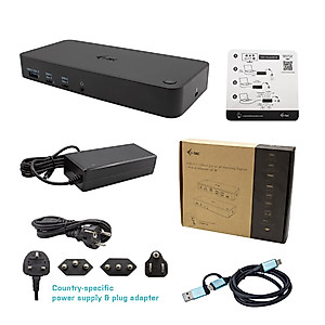 i-tec USB 3.0/USB-C/Thunderbolt 3X 4K Docking Station - Black - Value for Money, Easy to Use