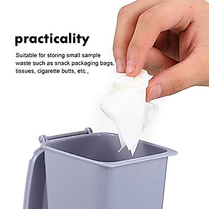 GANAZONO 4 Pcs Plastic Mini Trash Can, Black, Blue, Desktop Rubbish Truck, Clamshell