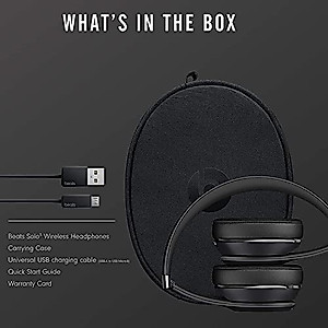 Beats_by_dre Beats Solo3 Wireless On-Ear - Class 1 Bluetooth Headphones with Bonus Cleaning Cloth, Built-in Microphone - Black