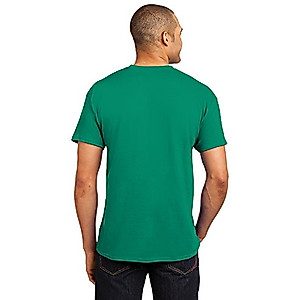 Hanes Mens ComfortBlend EcoSmart 50/50 Cotton/Poly T-Shirt, Medium, Kelly Green