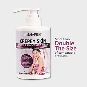 Reshape+ Collagen Body & Face Cream Moisturizing Skin Care Lotion, Skin Tightening Cellulite Body Lotion Improves Skin Elasticity, Plumps Sagging Skin W/Green Tea, Aloe Vera, & Chamomile, 15 Fl Oz