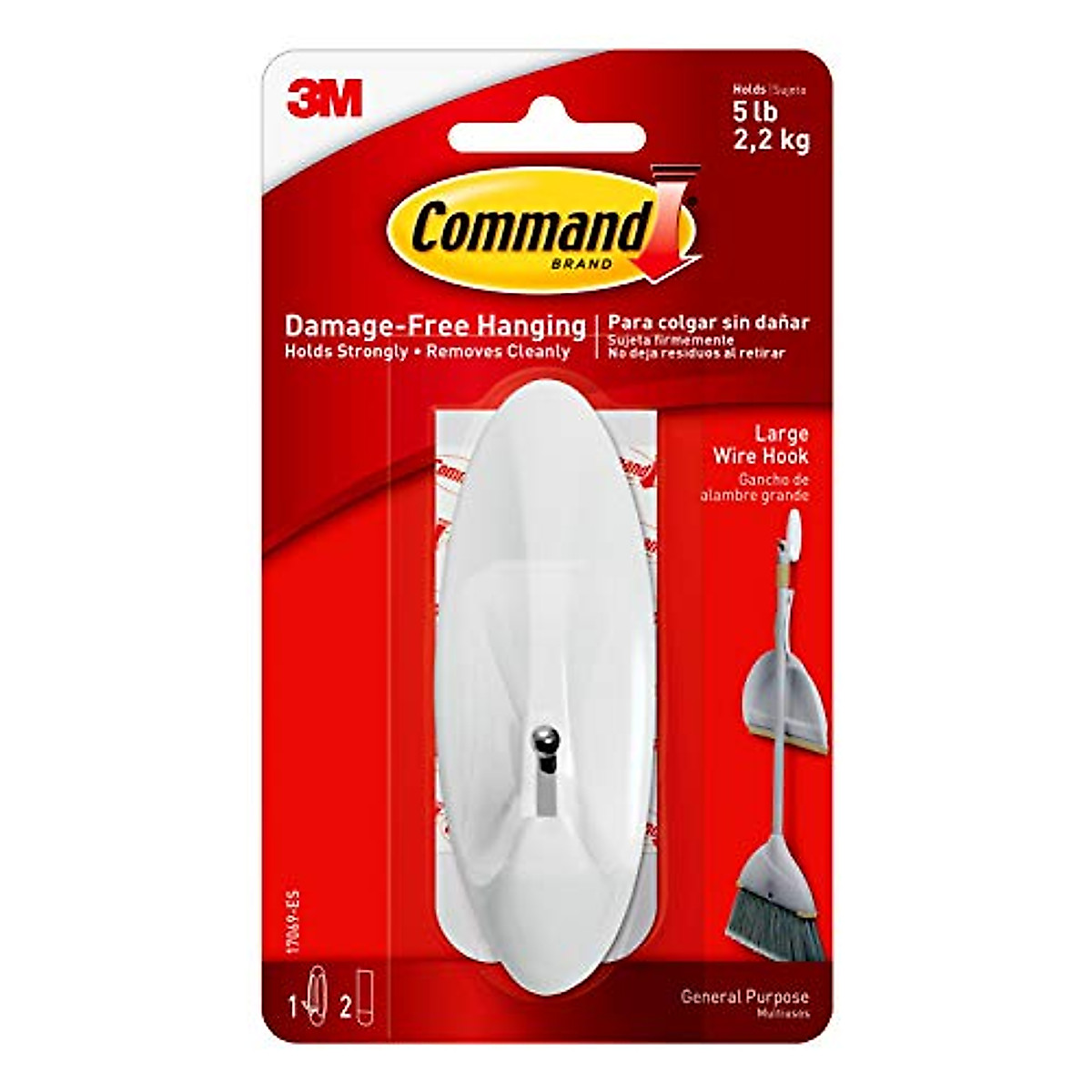 Command Large Wire Hook, 2 Pack