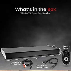 Pyle PSBV630HDBT Home Theater Speakers, TV Sound Bar Sound Base Bluetooth Wireless Speaker