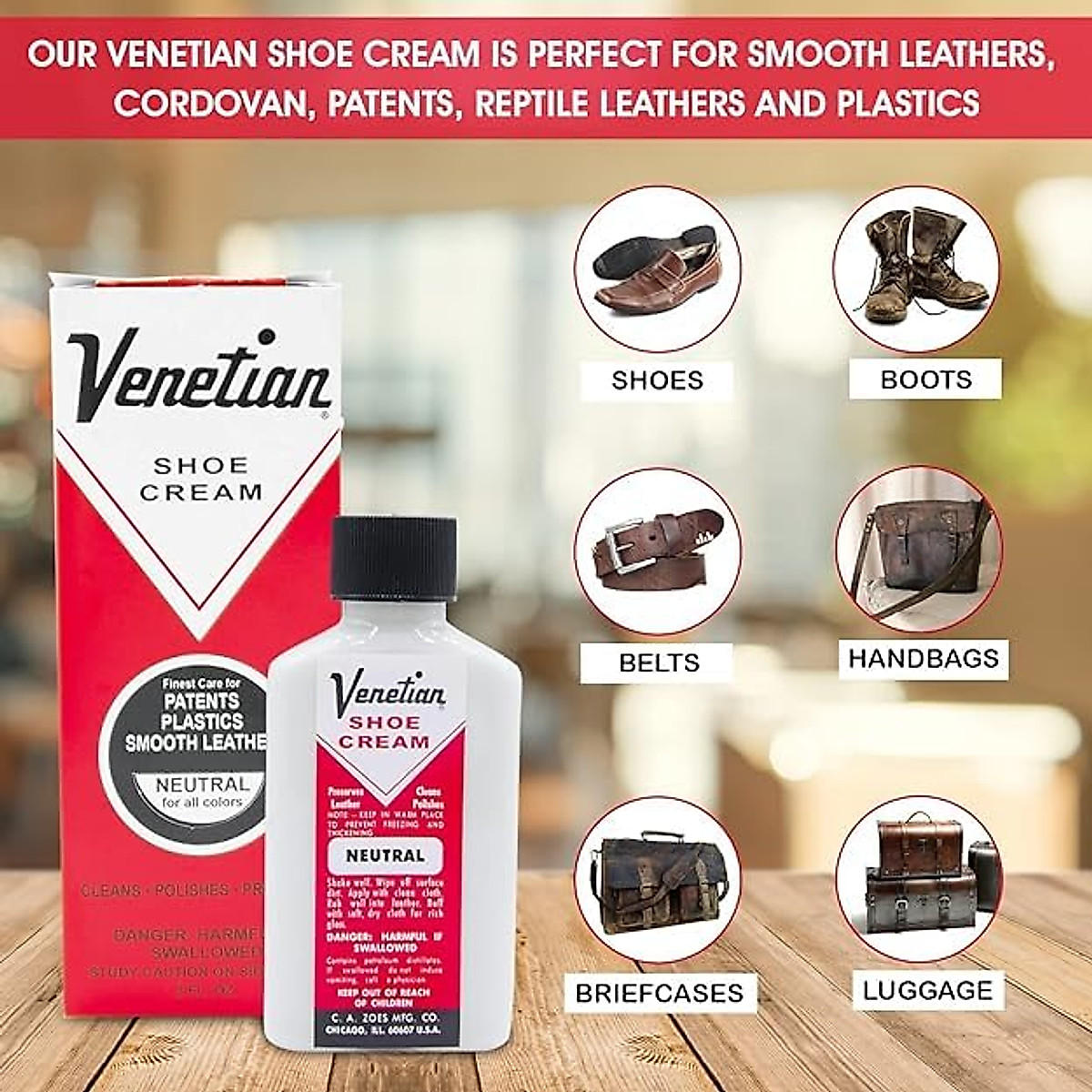 Venetian Shoe Cream, 3 Ounces, Neutral