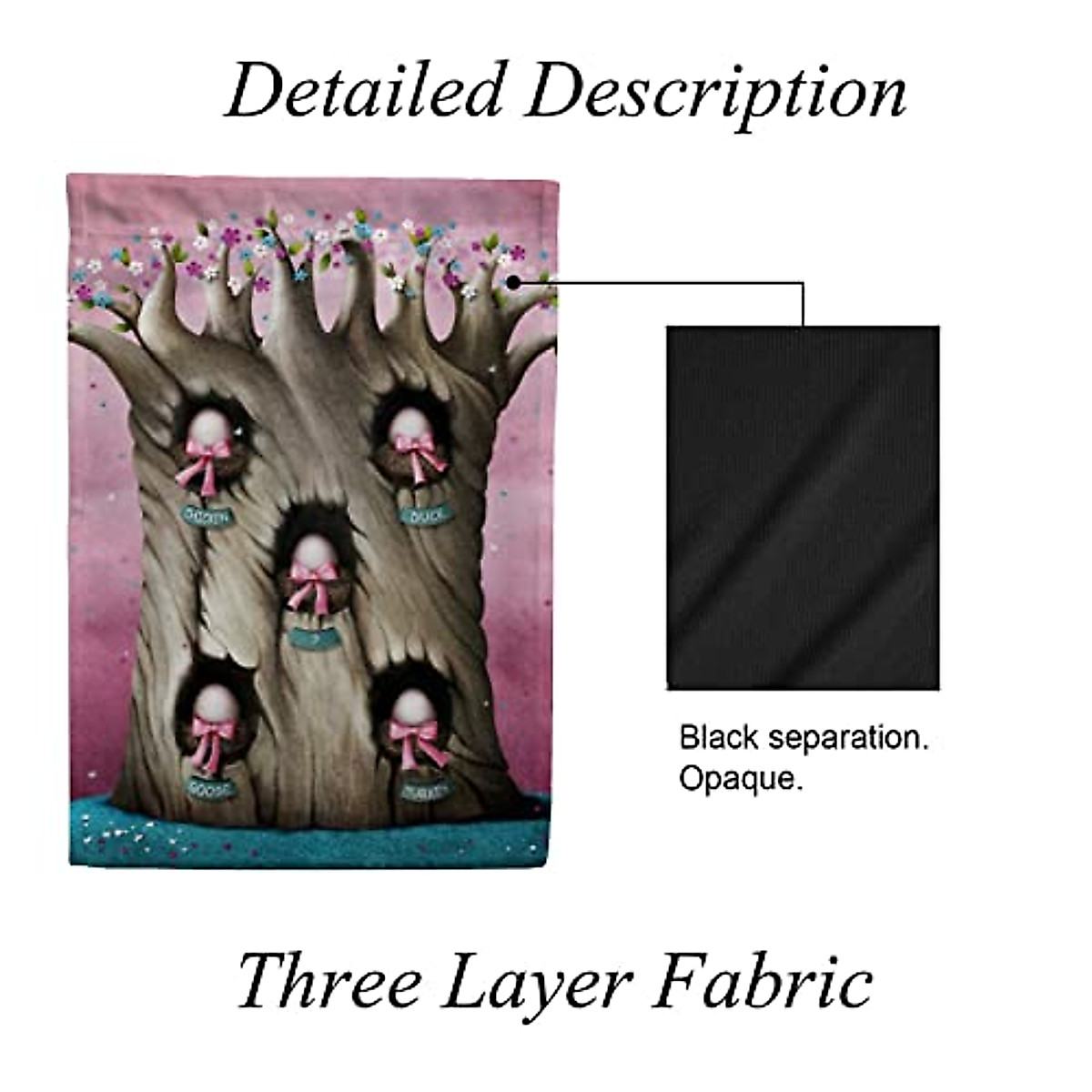 My Little Nest Seasonal Garden Flag Easter Tree And Bird Eggs Vertical Garden Flags Double Sided for Home Farmhouse Yard Holiday Flag Outdoor Decoration Banner 28"x40"