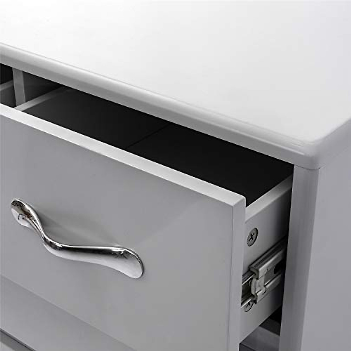 RASOO Chest of Drawer 6 Drawers Dressers Chest for Bedroom Cabinet Tall Grey Bedside Drawers Wide Storage Space Sidetable Dresser Chest (6 Drawers, Grey)