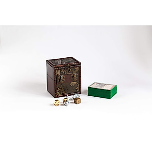 KakapopoTCG Elven Vault (Growth) Wood Deck and Counter Box Protector Sleeve Storage Trading Cards TCG MTG Magic FaB YGO EDH Commander Box FaB TCG PTCG Dice Box DnD Spell Box