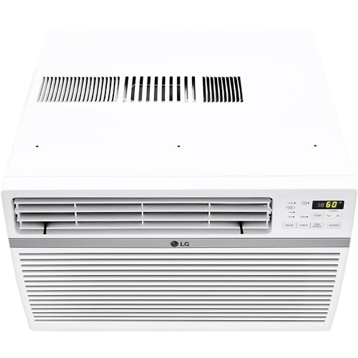 LG 8,000 BTU Window Air Conditioner, 115V, Cools 340 Sq.Ft. for Bedroom, Living Room, Apartment, Quiet Operation, Electronic Control with Remote, 3 Cooling & Fan Speeds, Auto Restart, White