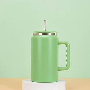 Insulated Water Mug, 50 Oz reusable tumbler, Mug with Straw Handle for High Capacity Drinks, Stainless Steel Coffee Cup with Lid Used for Cold and Hot Beverages Offices Home Travelling and Hotel