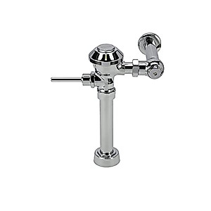 Zurn Z6000-YB-YC Aquaflush Exposed Manual Diaphragm Flush Valve with 3.5 GPF, Sweat Solder Kit, Cast Wall Flange in Chrome