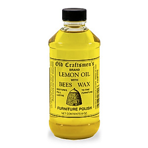 Old Craftsmen's Lemon Oil with Bees Wax Wood Furniture Polish 8oz