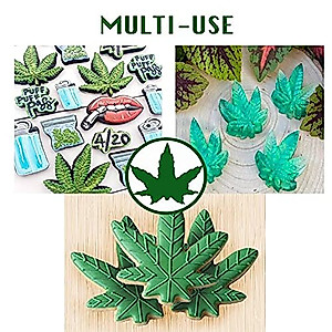 Marijuana Leaf Plant Cookie Cutter 4" Smoke Pot Joint Leaf Bud