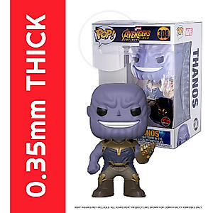 EVORETRO Funko Pop Protector - 10-Pack - Funko Pop Display Case - Glow in The Dark Edges Compatible with All Standard 4" Funko Pop Figures, 0.40 mm Thick & Stackable, Will Last for Years to Come.