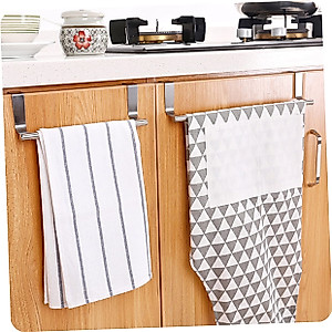 CHILDWEET 2 Pcs Towel Hanger Towel Hanging Rack Stainless Steel Rack Door Organizer Bar Organizer