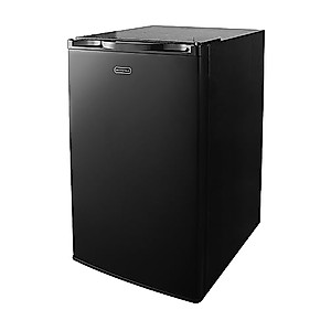 Emerson 3.2 Cu. Ft. Compact Single Door Refrigerator: Ample Storage, Customized Temperature Control, Separate Chiller Compartment and Reversible Door Design, CR0032B, Black