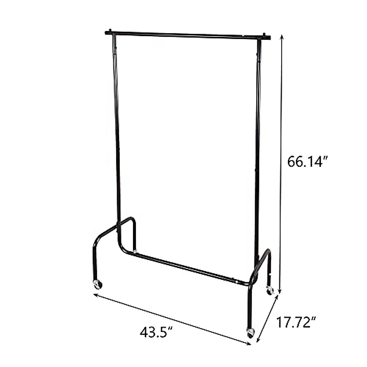 ZGEHCO Clothes Rack Garment racks for Hanging Clothes,Clothing Rack with wheels and Brakes,Commercial Grade Heavy Duty Sturdy Metal Rolling Clothes Coat Rack Holder Free Standing,Black