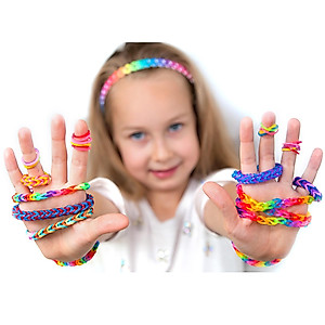 YUSLROB 2500+ Rubber Band Loom Bracelet Kit,Loom Bracelet Making kit,Best Gifts for Birthday and Christmas with, Rubber Band Refill Kit for