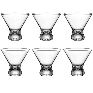 Amazing Abby - Olivia - 10-Ounce Plastic Stemless Martini Glasses (Set of 6), Reusable Cocktail Glasses, BPA-Free, Shatter-Proof, Dishwasher-Safe, Perfect for Poolside, Outdoors, Camping, and More