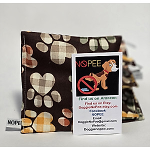NOPEE Dog Marking Prevention - Indoor - Permanent - Effective Solution - Stops Dogs from Marking or Peeing -eliminates a Dog's urge to Mark - Put Bag Down and Your Problem is Solved! (Brown(Paws))