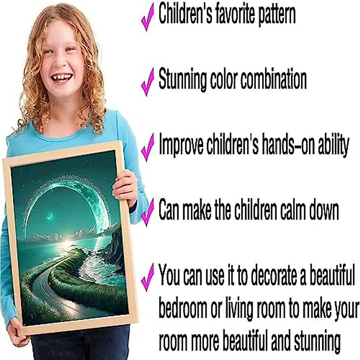 DOTSOPS 2P DIY Diamond Painting Kits 5D Full Drill for Adults Art Moon Tree Combo Suitable Kids Home Wall Decor Christmas All Saints' Day Gifts of Life Crystal Rhinestone Embroidery Craft12x16in