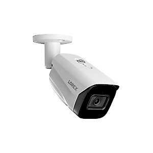 Lorex 4K 32-Channel Nocturnal NVR System with Nocturnal 3 IP Smart Security Cameras with Real-Time 30FPS Recording and Listen-in Audio 24 / White