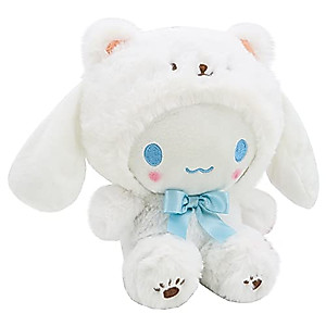 COAQAC Kawaii Cartoon White Bear Cross-Dressing Series Plush,Soft Plush Doll Cute Soft Toys, Plush Pillow Stuffed Animals Toy Birthday Gifts for Girls Kids (White Bear-D, 7.8in)