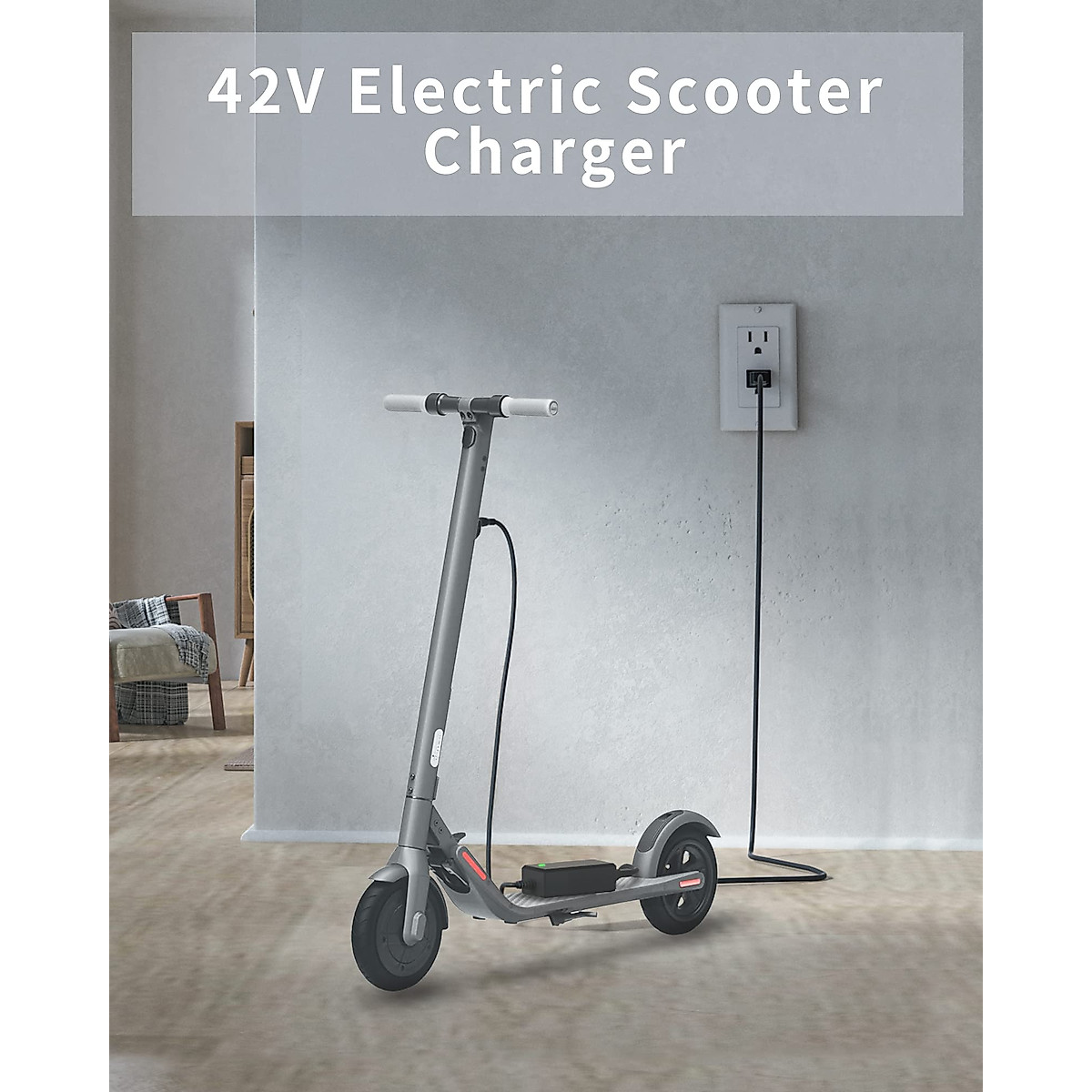 VHBW 42V for Jetson Electric Bike Charger for Jetson Bolt/Bolt Pro/Adventure/Metro/Journey/LX10/J5/J8 Bikes,42V 2A for Jetson Electric Scooter Charger for Jetson Eris Pro/Ora Pro/Racer/Rhythm Scooters