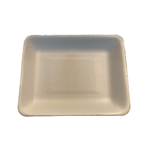 Crafts Foam Trays, White Foam Meat Tray Paint and Ink Mixing Trays Food Tray School Printmaking Trays for DIY Crafts 8 1/4" x 5 3/4" Plus Depth of 1.25 Inches (12)