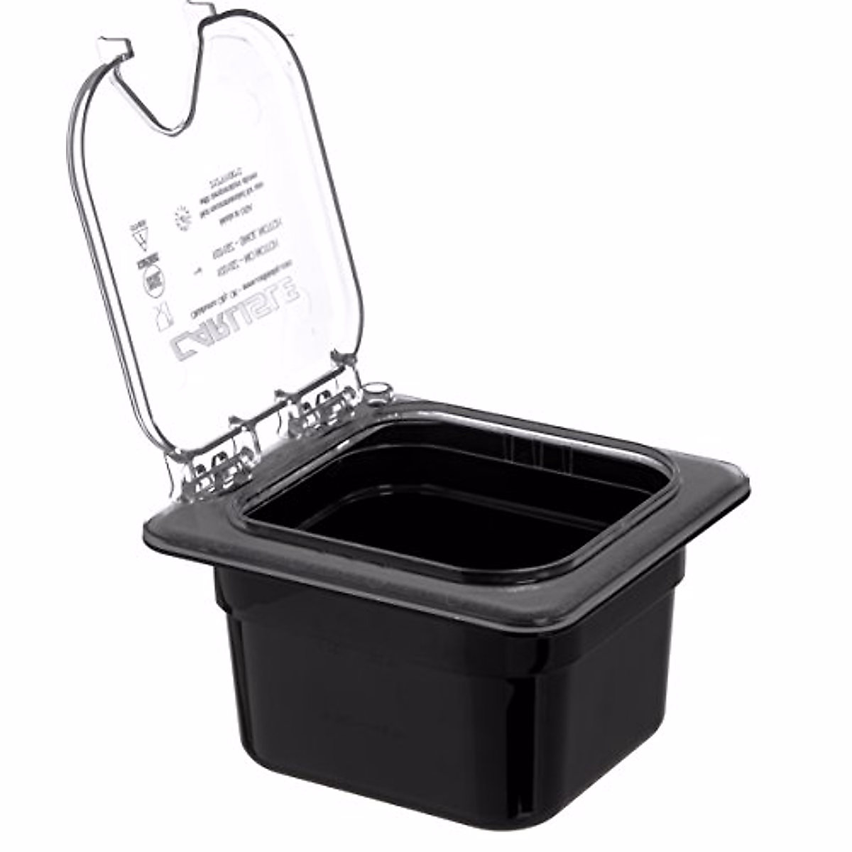 Carlisle FoodService Products 3068403 Plastic Food Pan, 1/6 Size, 4 Inches Deep, Black (Pack of 6)