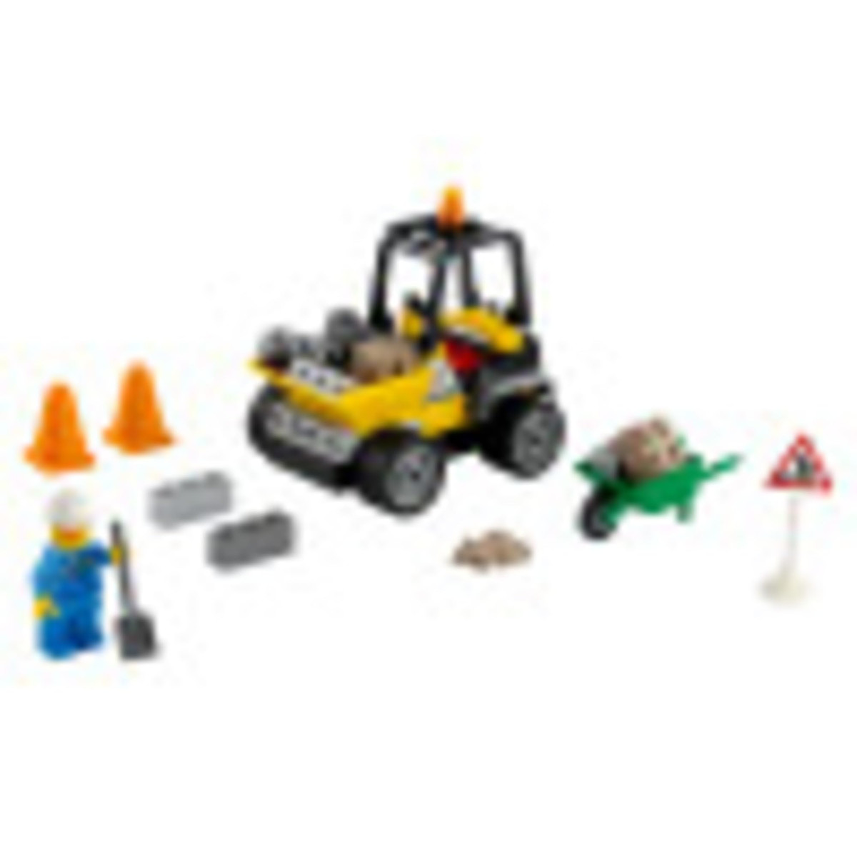LEGO City Roadwork Truck 60284 Toy Building Kit; Cool Roadworks Construction Set for Kids, New 2021 (58 Pieces)
