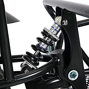 QuietKat 20QKCTSW Rear Cargo Trailer, Single Track FatTire Off Road, 14”x 24” Storage