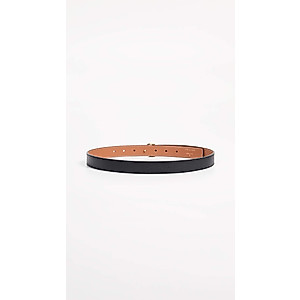 Tory Burch Women's 1" Miller Reversible Belt, Black/Gold, S
