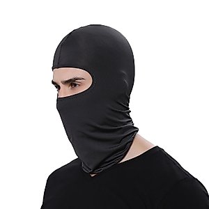 Balaclava Face Mask UV Protection for Men Women Sun Hood Lightweight Ski Motorcycle Running Riding (Black)