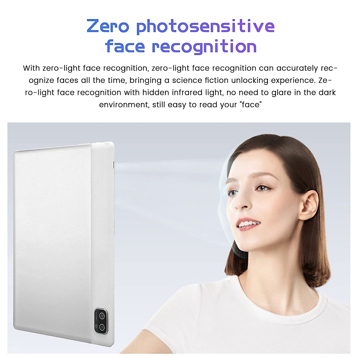 CHICIRIS Tablet 5G Silver 100240V Tablet 10.1 Inch Resolution 1960x1080 MT6592 10 Cores for Research (US Plug 110V Light Source)