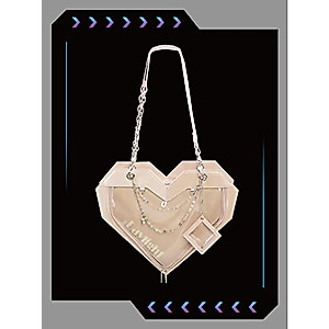 Cute Ita Tote Backpack Clear Window Bag, Kawaii Itabag Crossbody Bag Backpack Design for Women Girls Lolita Cosplay Goth Bag (Gold)