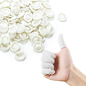 GreenLife® 100/300/500pcs General Finger Cots Finger Protector Finger Support Disposable Latex Nail Cover Durable High Elastic Anti Static Protect Sleeves Tool (100pcs)