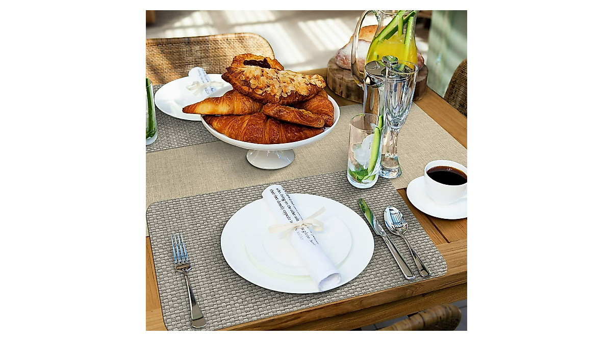CounterArt Reversible Plastic Placemat Set - USA Made