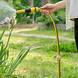 LIULO TOOL Garden Hose Repair Connector with Clamps, Fit for 3/4" or 5/8" Aluminum Garden Hose Fitting, Male and Female Hose Fittings, 2 Sets