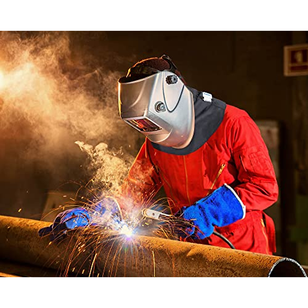 BSV Welding Neck Protection - Cut, Scratch & Heat Resistant Neck Protector/Gaiter, 100% made with DuPont™ Kevlar® - Protection for Men & Women (Large, Black)