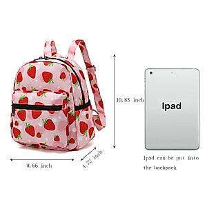 YiXiamo Cute mini tiny small pack bag backpack for grils children and adult (strawberry)