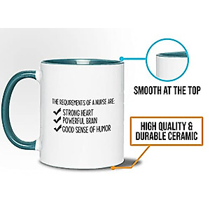 Bubble Hugs Nurse 2Tone Green Mug 11oz - The Requirements - Labor Clinical Certified Nursing Assistant Surgical Emergency Oncology Practitioner
