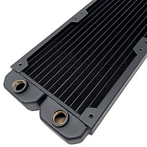 Shott Tech RAD360C Copper Water Cooling Radiator, 360mm, Slim Triple, Black