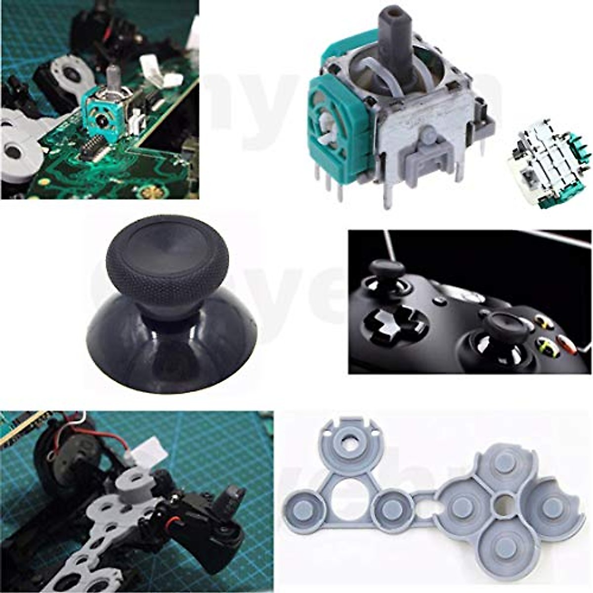 Onyehn Xbox One Controller Joystick Replacement,4pcs 3D Analog Joysticks Sensor Replacement Parts for Xbox one Controller(with T6 T8 Screwdriver Kit)