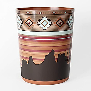 SKL Home Southwest Sunset Waste Basket, Terra