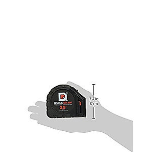 QUICKDRAW DIY Self Marking 25' Foot Tape Measure - 1st Measuring Tape with a Built in Pencil - Best Steel Tape - Power Locking Tape Ruler