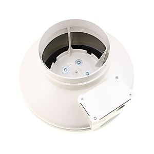 Fantech FR-150 In-Line Centrifugal Duct Fan, 6-Inch , White
